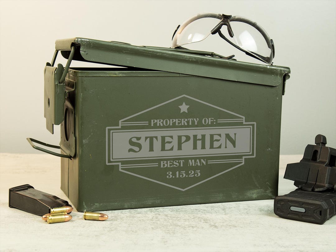 Best Man Gift From Groom, Personalized Ammo Box, Ammo Can Custom, Best ...