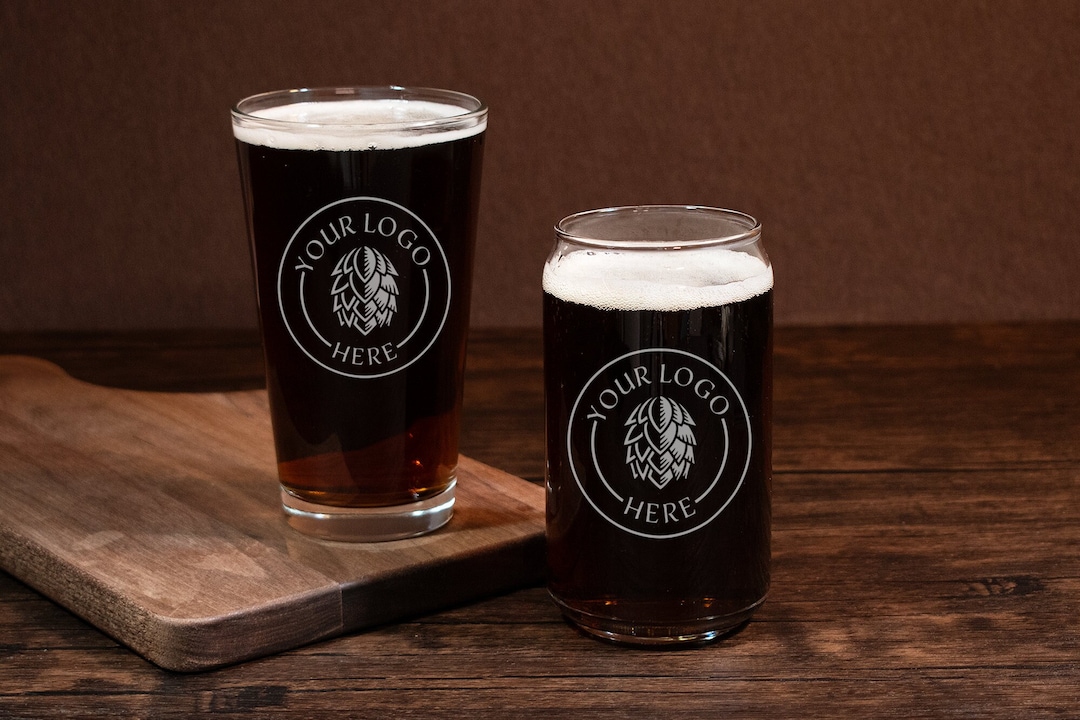 Logo Pint Glass, Custom Logo Glasses, Personalized Beer Glasses, Custom ...