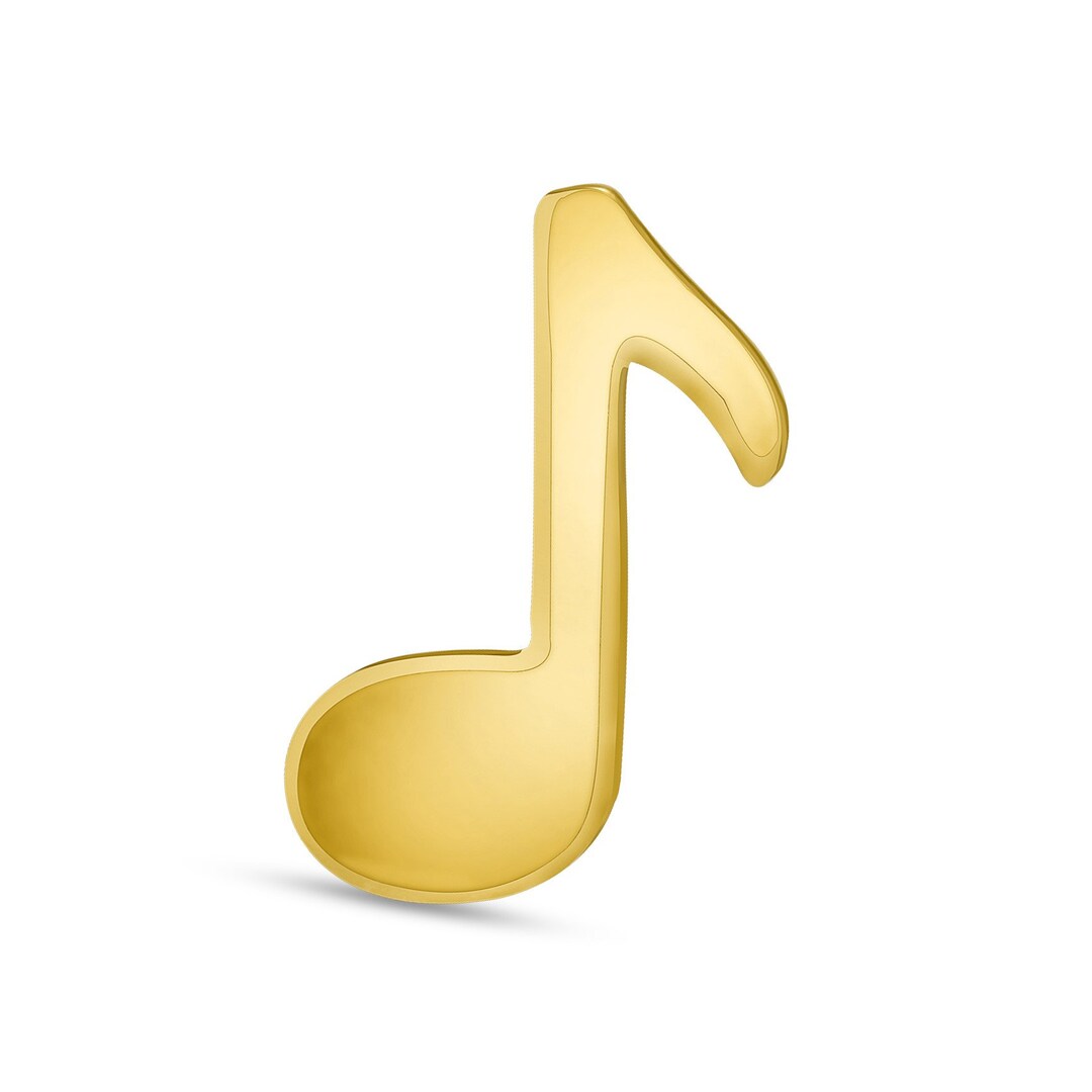 14k Solid Gold Musical Note Stud: Tragus, Helix, Conch Piercing - Etsy