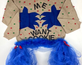 Cookie Monster Me Want Cookie - Etsy