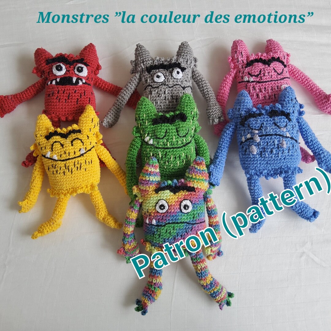 Crochet Monster Pattern the Color of Emotions - Etsy UK