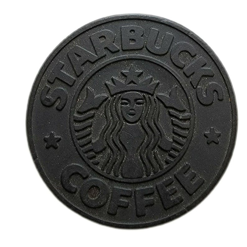 1988 Starbucks Coffee Siren Logo Black Rubber Coaster UMBRA Canada 2 - Etsy