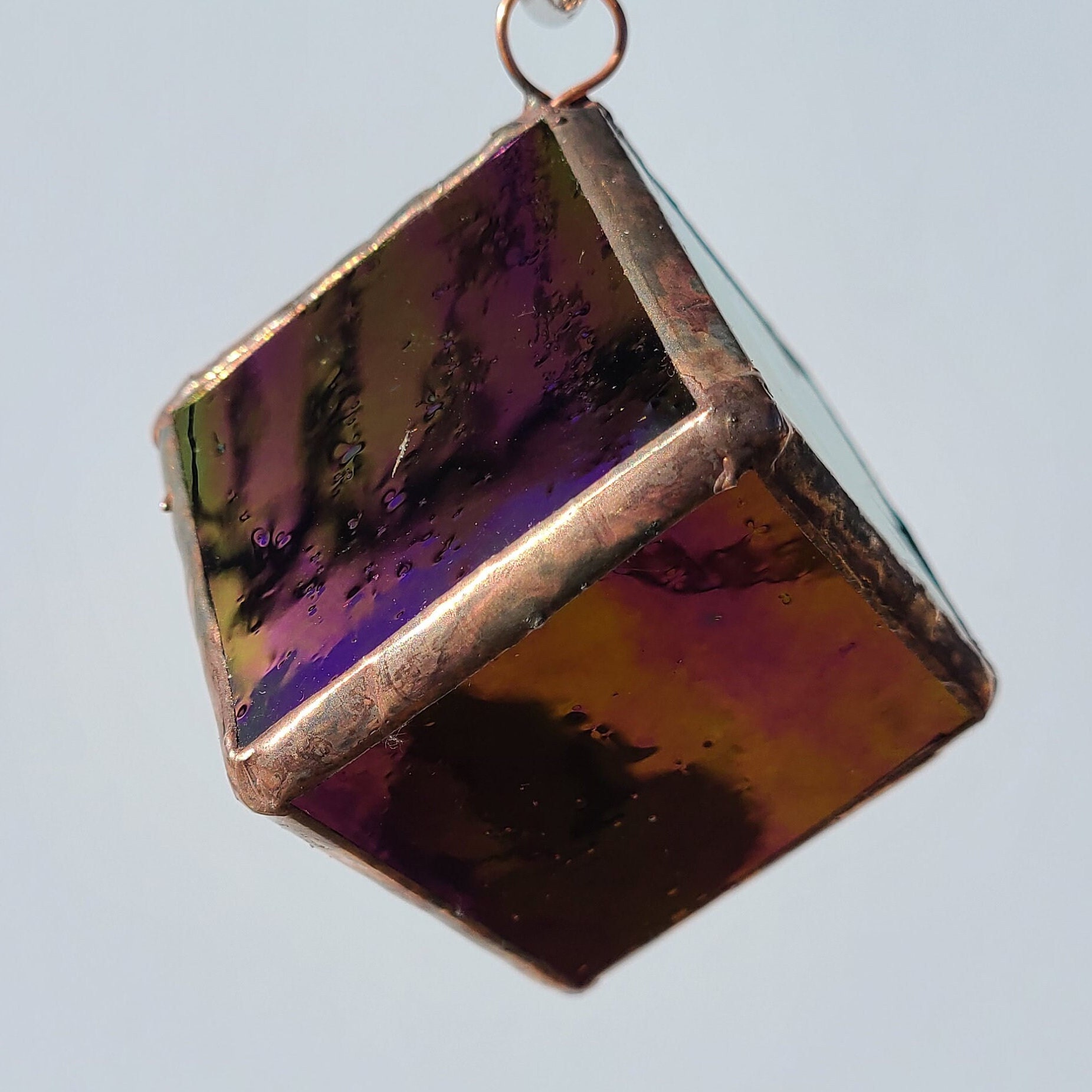 Geometric Stained Glass Cube - Etsy