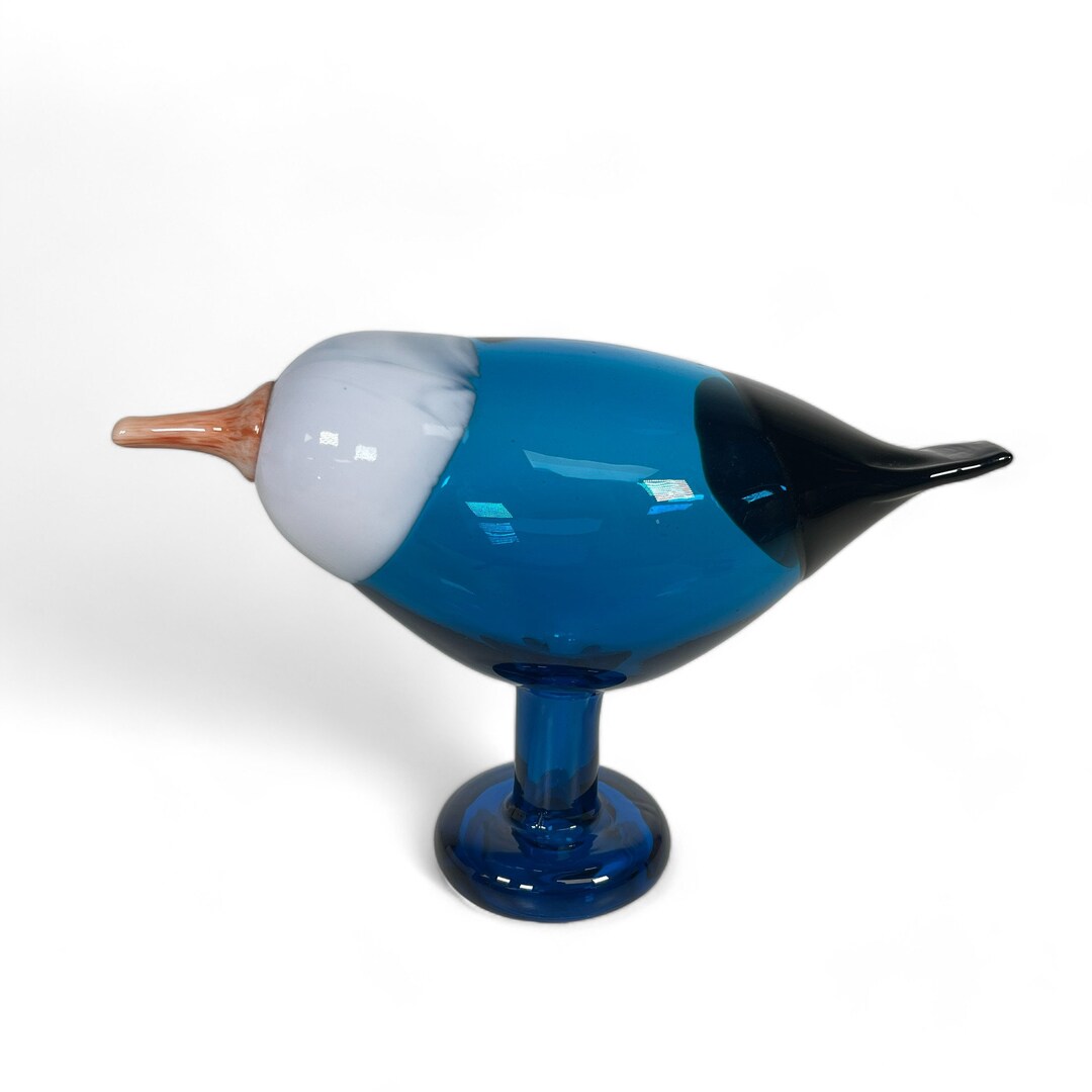 Oiva Toikka Iittala Art Glass Blue Magpie - Etsy