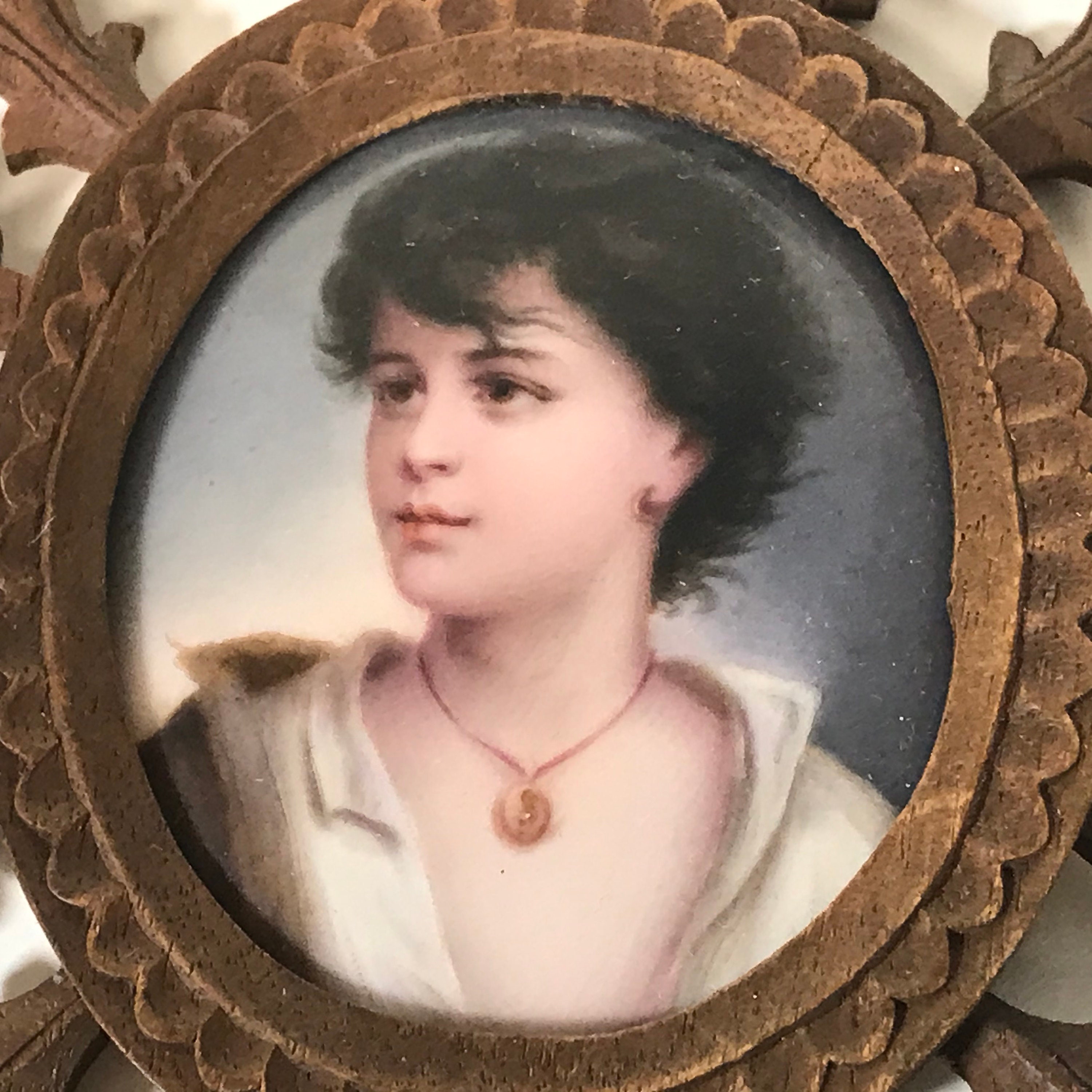 Antique Miniature Portrait Painting on Porcelain W/ Hand | Etsy Australia Antique Miniature Portrait Painting on Porcelain W/ Hand | Etsy Australia