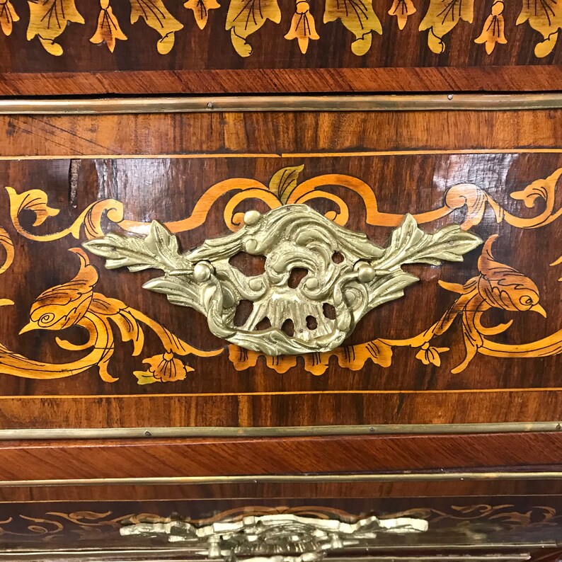 Impressive Marquetry 2 Drawer Over 2 Drawer Bombay Chest - Etsy