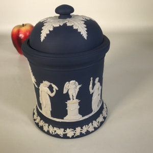 Vintage Wedgwood Portland Blue Jasperware Covered Candy Jar - Etsy