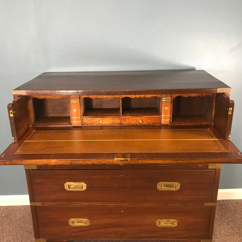English Campaign Chest / Desk - Etsy
