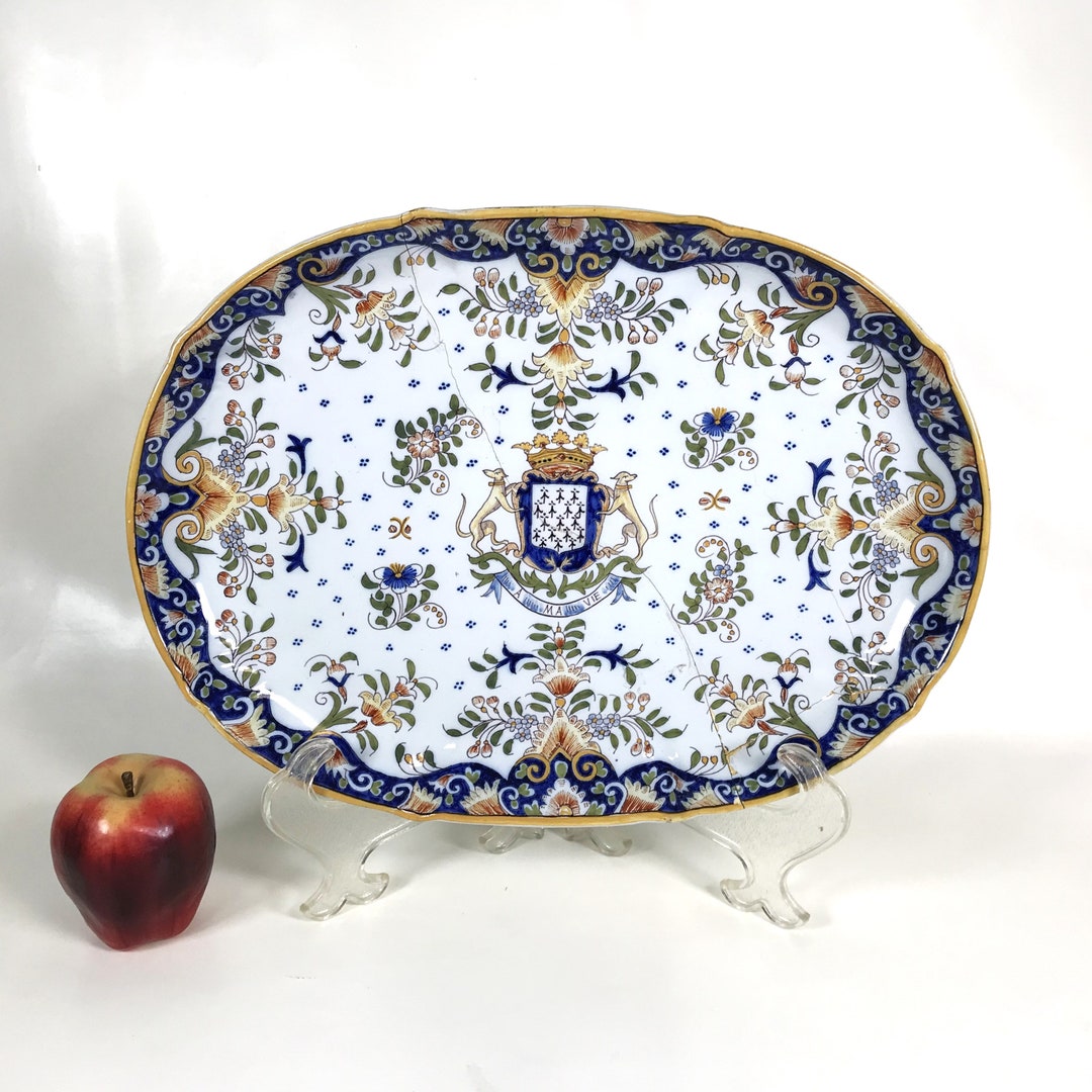 Faience Pottery Platter - Etsy