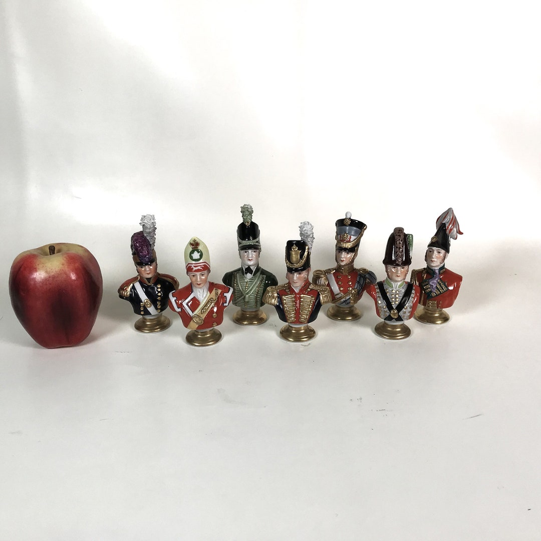 7 Miniature German Porcelain Busts of Napoleon's Generals - Etsy
