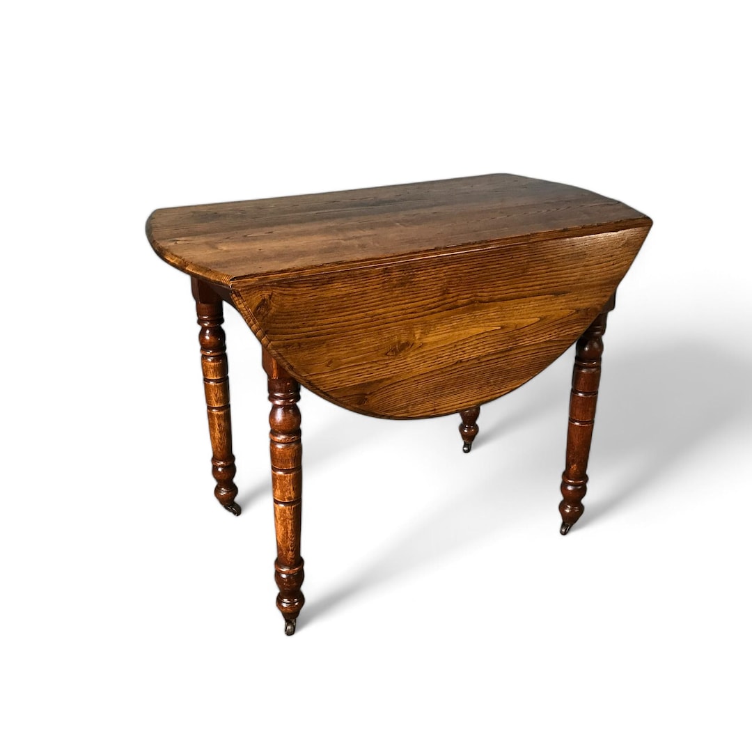 Antique Oak Drop Leaf Table - Etsy