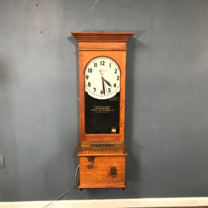 Rare W. H. Bundy Time Recorder Clock - Etsy