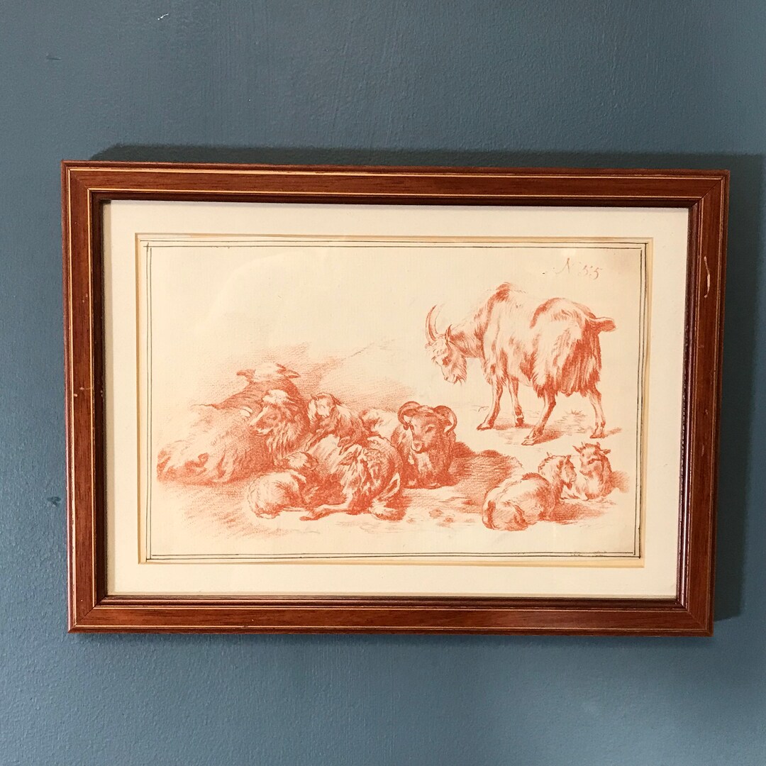 Authentic Circa 1760s Gabriel Smith (1724-1783) Crayon Engraving Farm ...