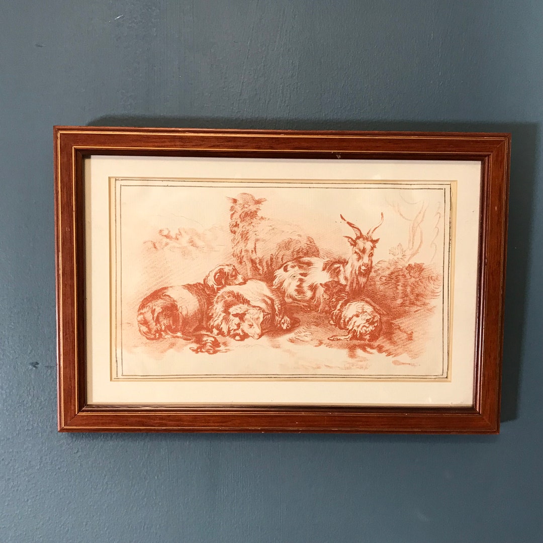 Authentic Circa 1760s Gabriel Smith (1724-1783) Crayon Engraving Farm ...