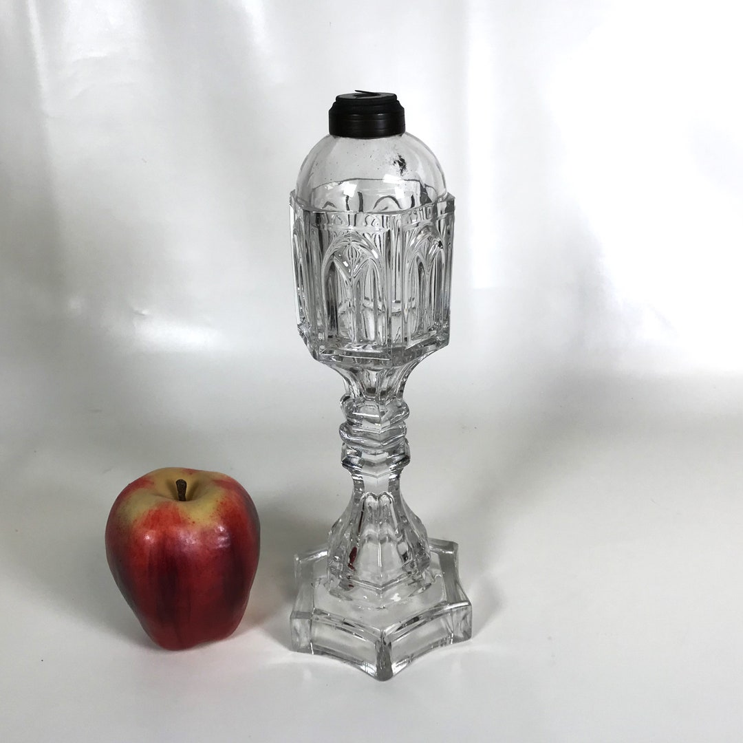 19th C. Clear Glass Fluid Whale Oil Lamp - Etsy