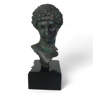 Vintage Bronze Painted Roman Style Bust - Etsy