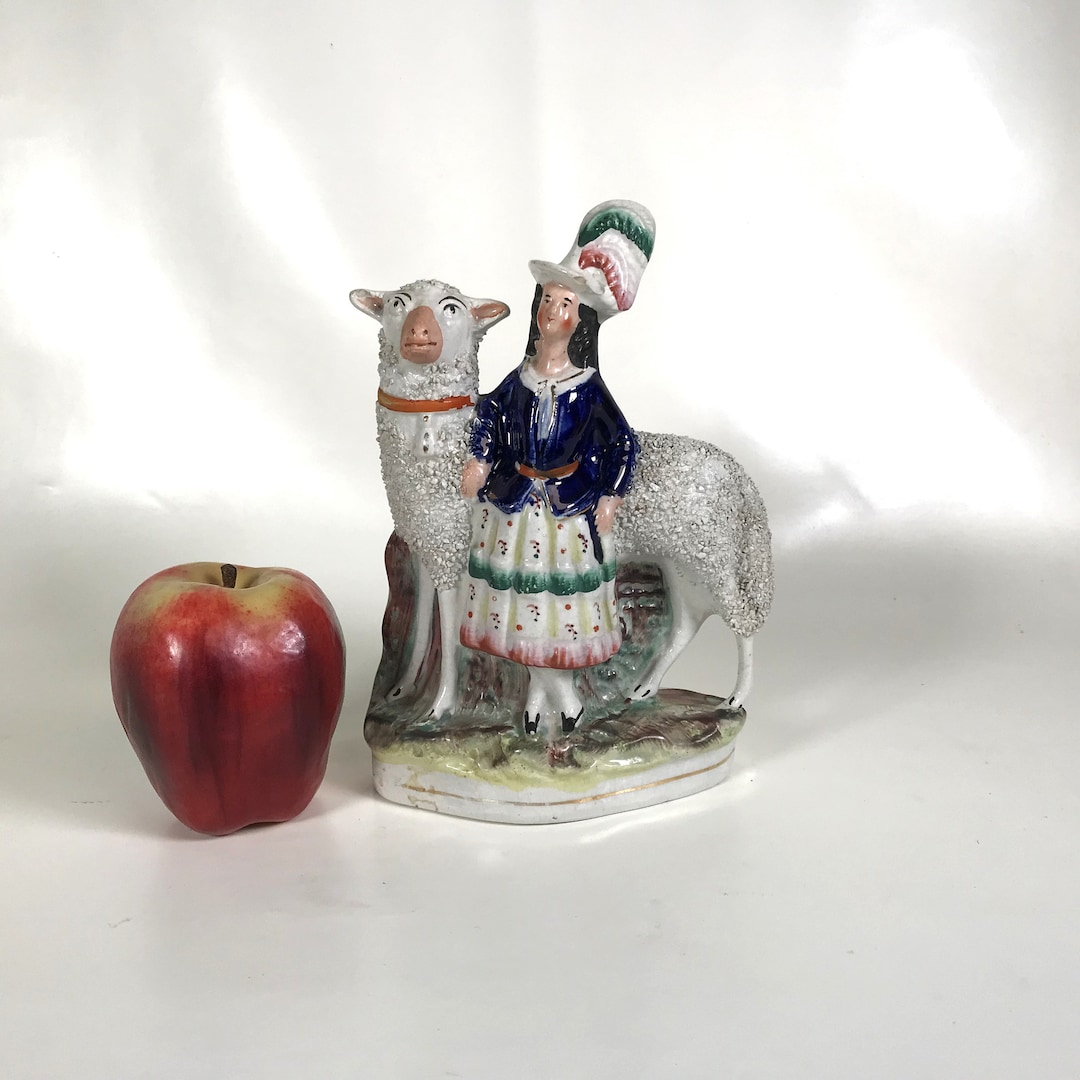 19th C. Figure of Princess & Sheep - Etsy