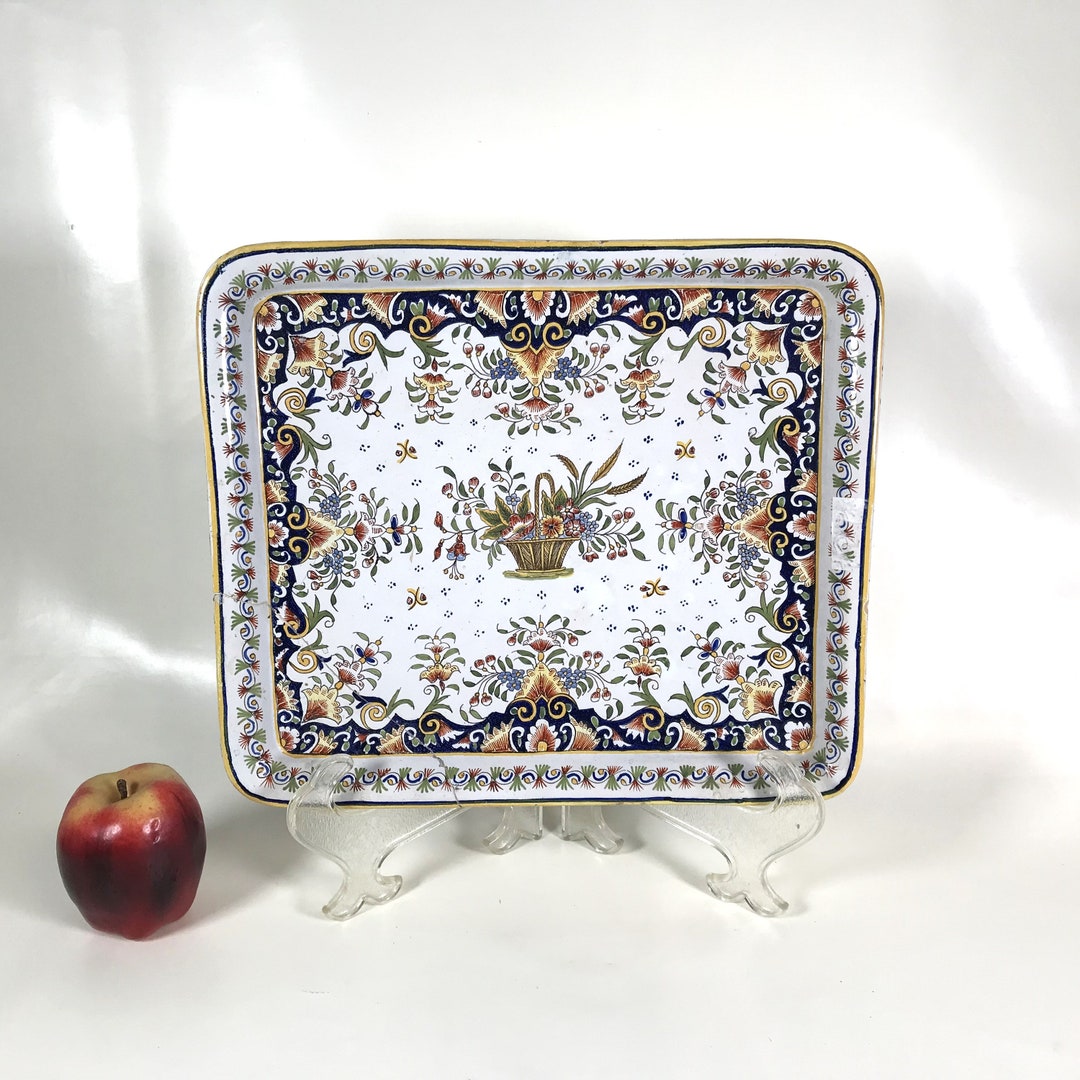 Faience Pottery Platter - Etsy