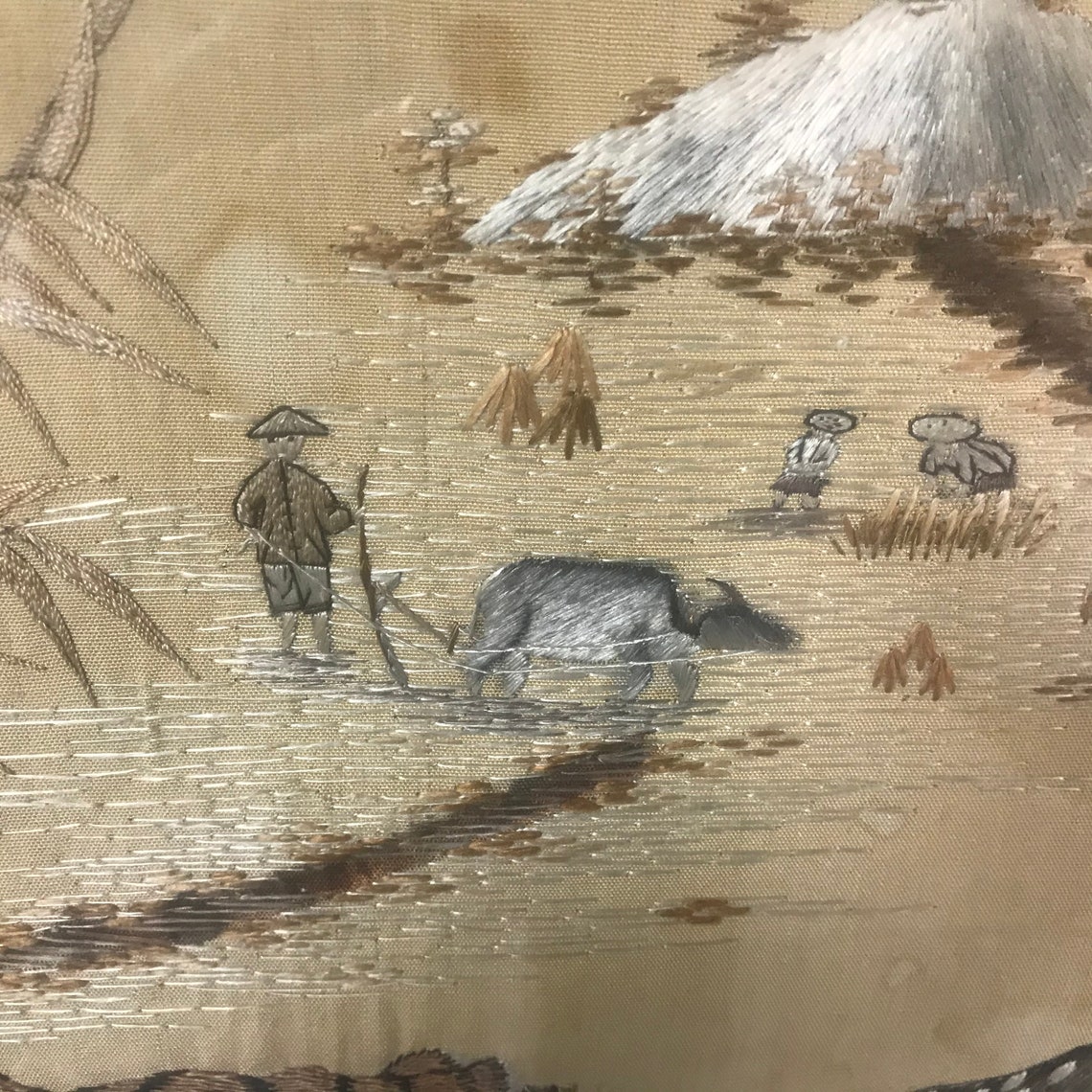 Antique Chinese Embroidery of Tiger Hunting - Etsy