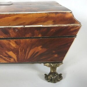 Fine Early 1800s Regency Tortoise Shell Sewing Box With Dolphin Feet - Etsy