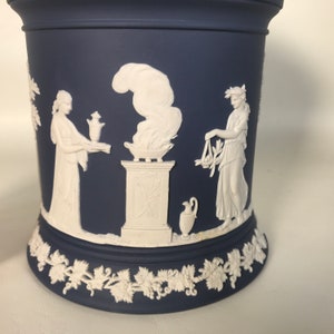 Vintage Wedgwood Portland Blue Jasperware Covered Candy Jar - Etsy