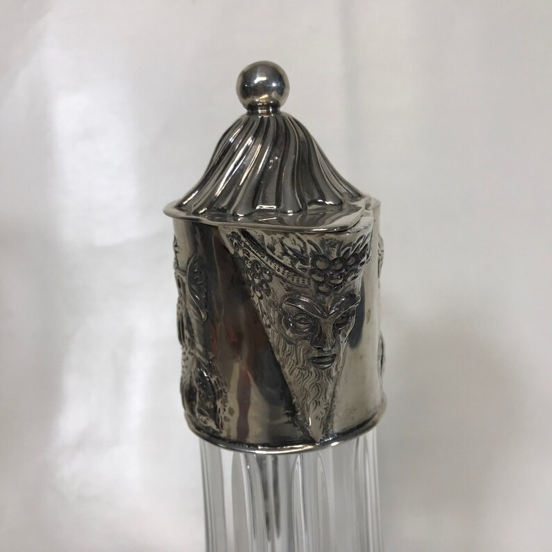 Fine Continental Crystal 950 Silver Mounted Ewer Water Pitcher - Etsy