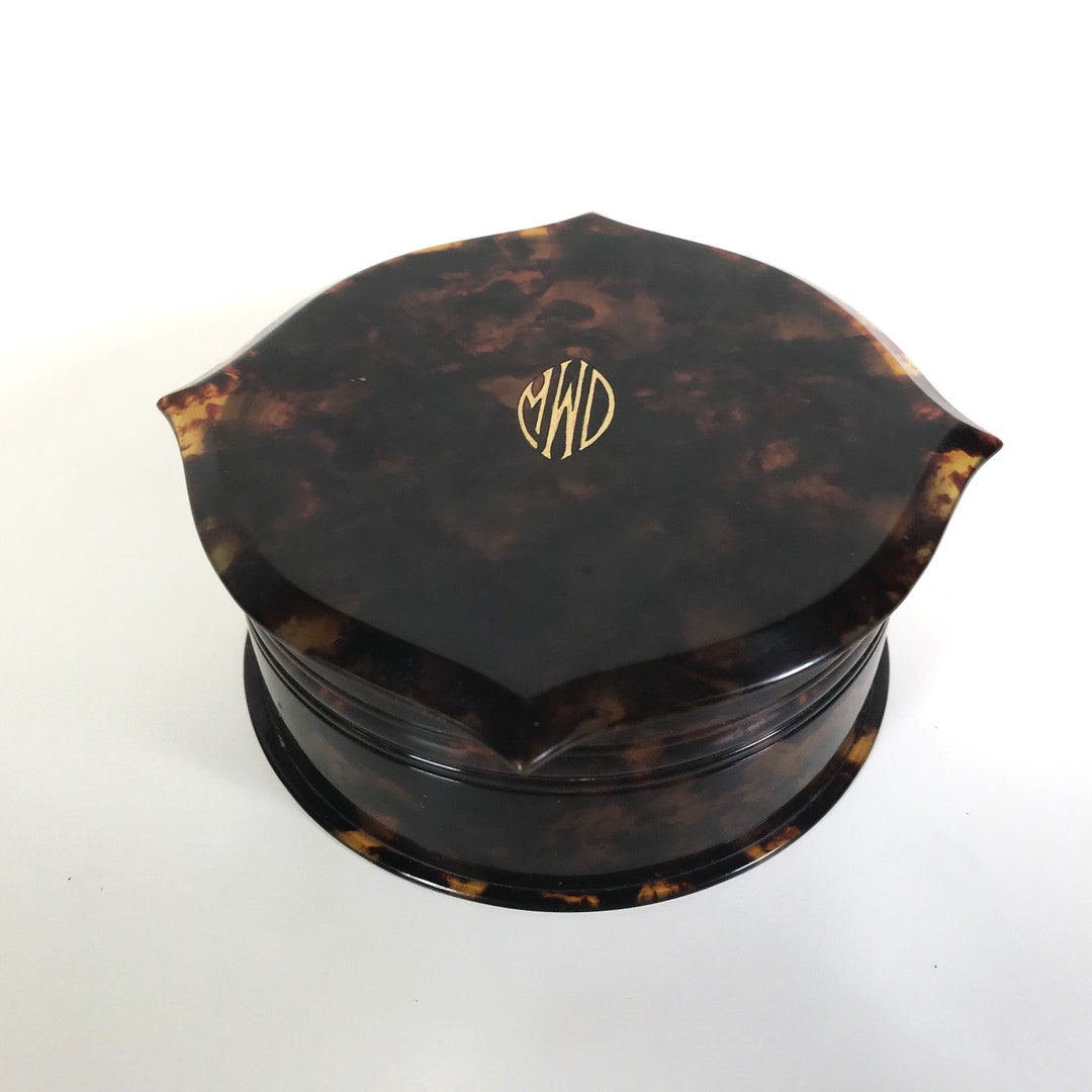 Vintage Faux Tortoise Shell Dresser Box - Etsy