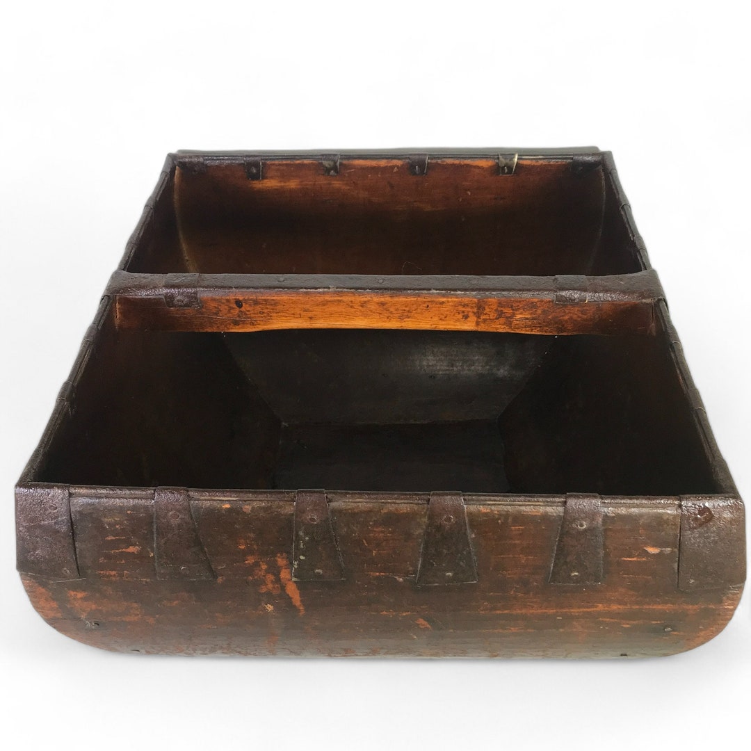 Antique Chinese Wooden Rice Grain Bucket - Etsy