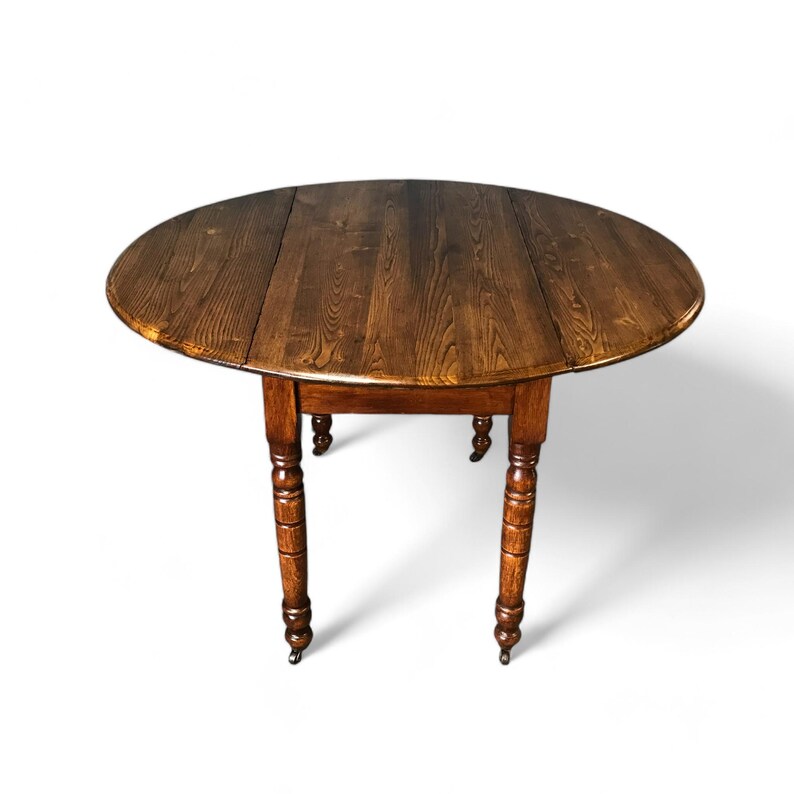 Antique Oak Drop Leaf Table - Etsy