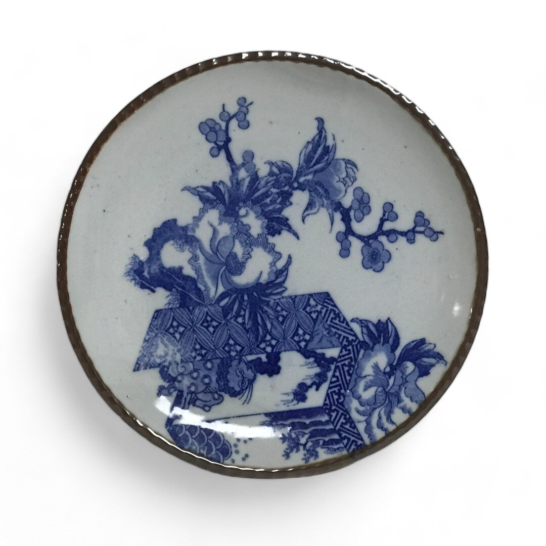 Early 20th C. Japanese Blue & White Transferware Plate - Etsy