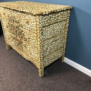 Antique 3 Drawer Nautical Themed Seashell Mosaic Decorated Dresser - Etsy