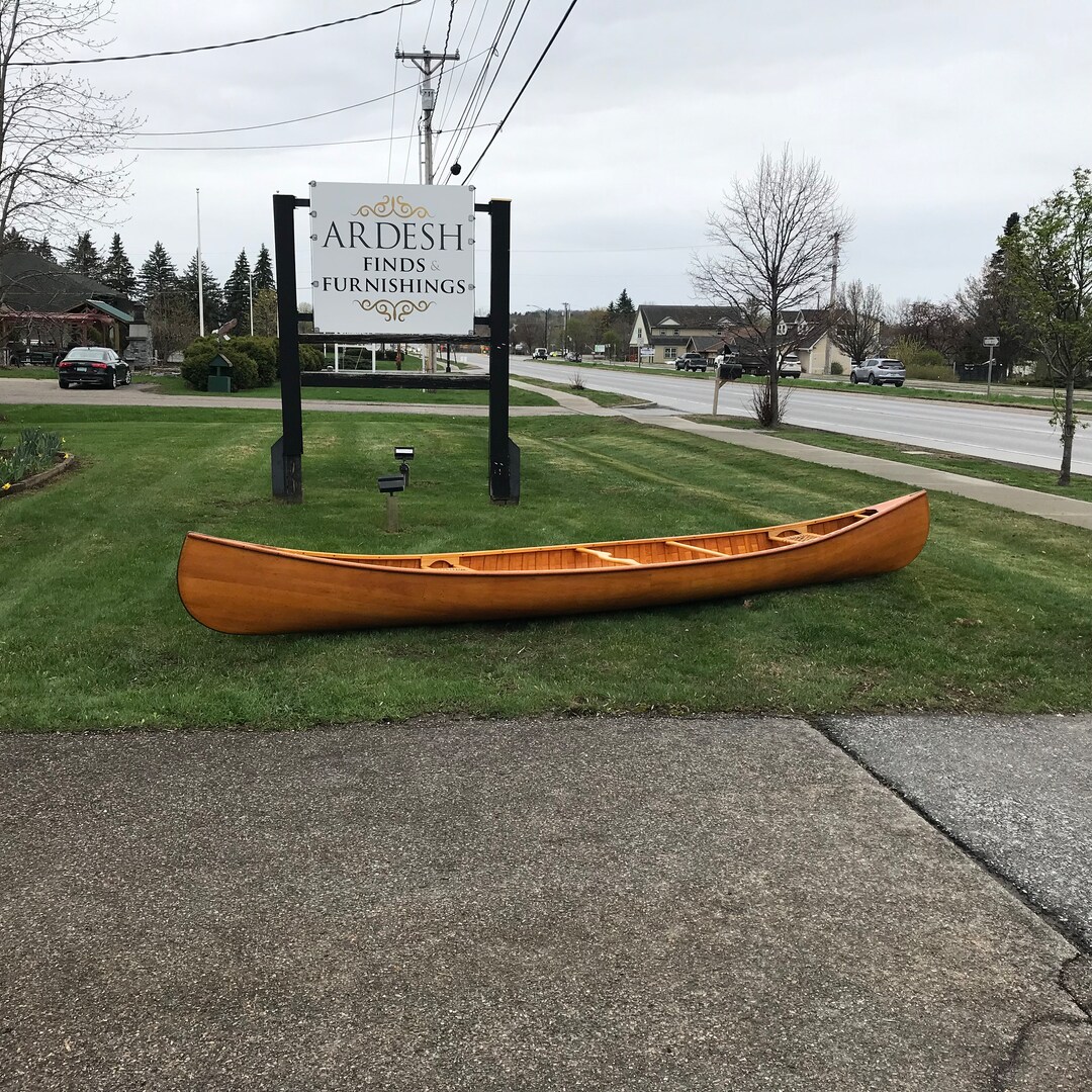 Vintage Rheaume Cedar Canoe - Etsy