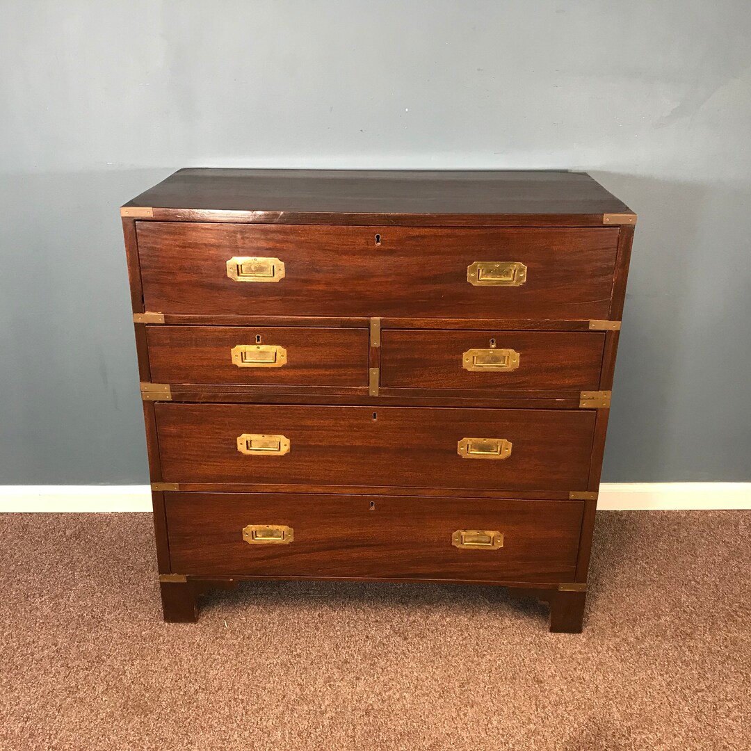 English Campaign Chest / Desk - Etsy