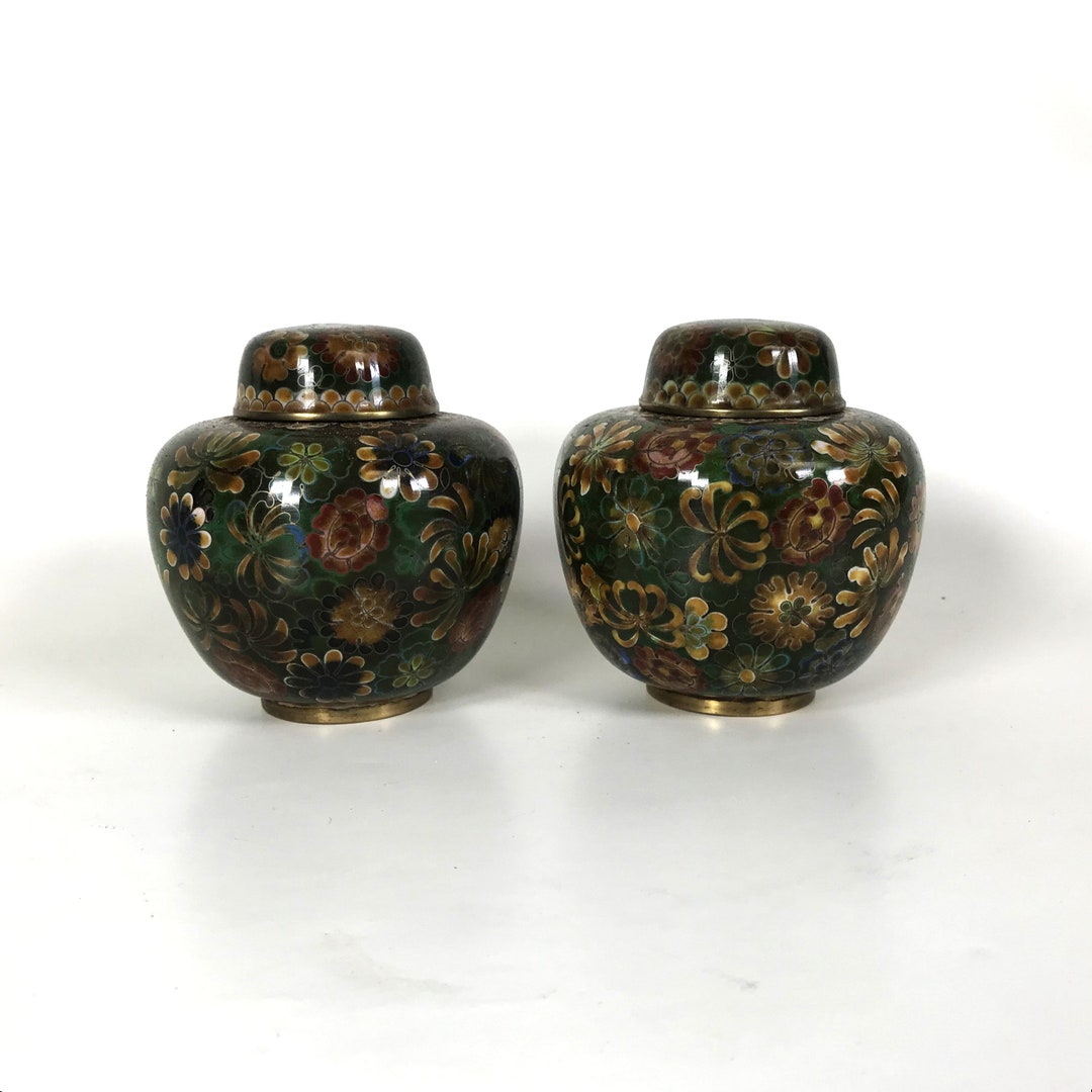 Pair of Similar Small Antique Chinese Cloisonne Vases - Etsy