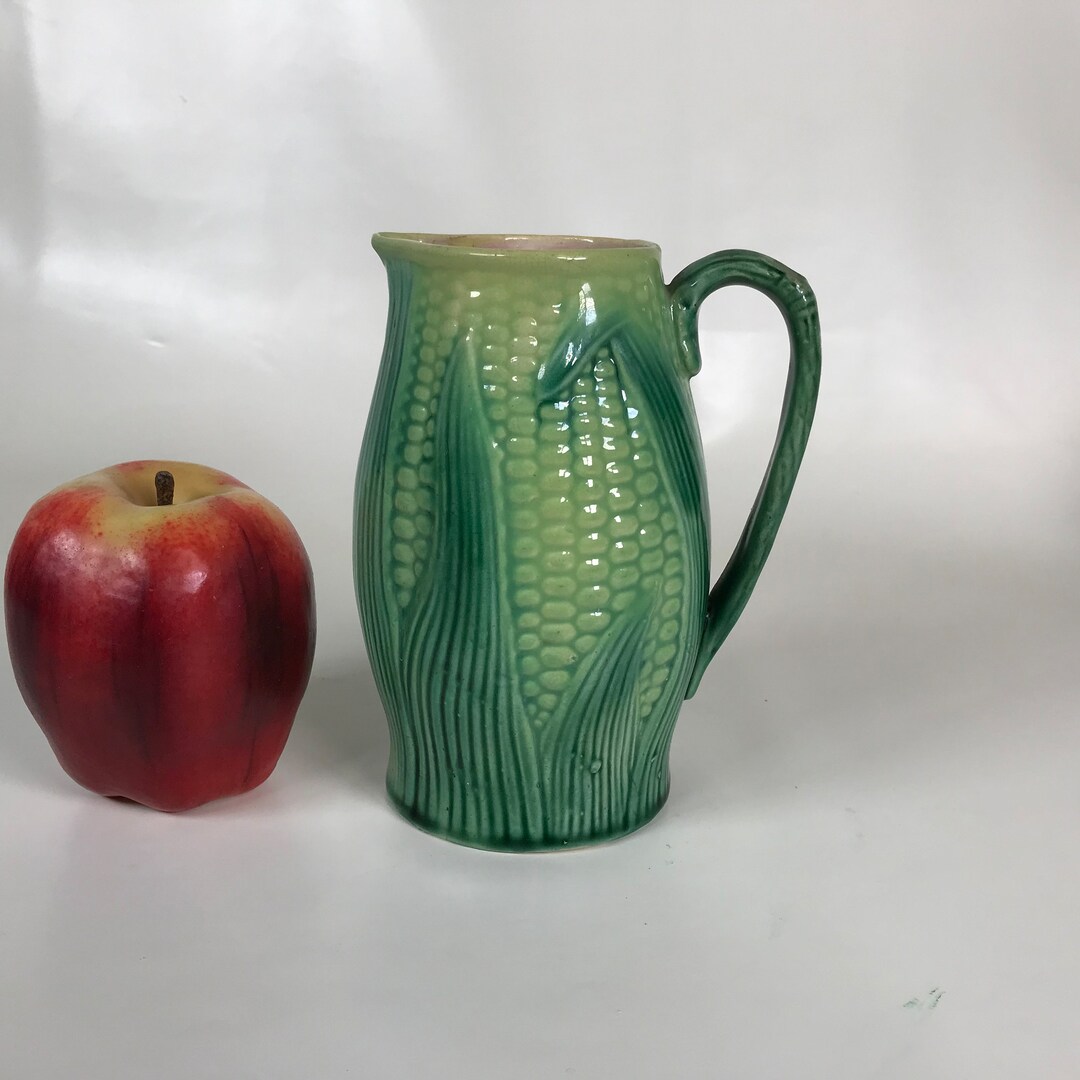 19th Century Majolica Pottery Pitcher Corn on the Cob Motif - Etsy
