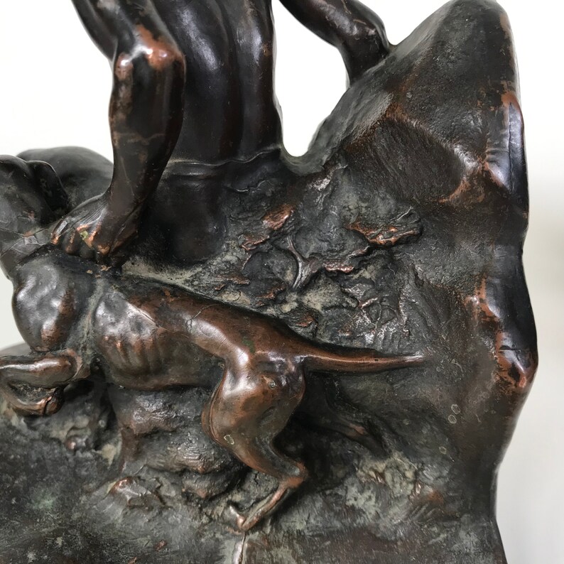 Jennings Brothers Native American With Pointer Dog Bronze Bookends - Etsy