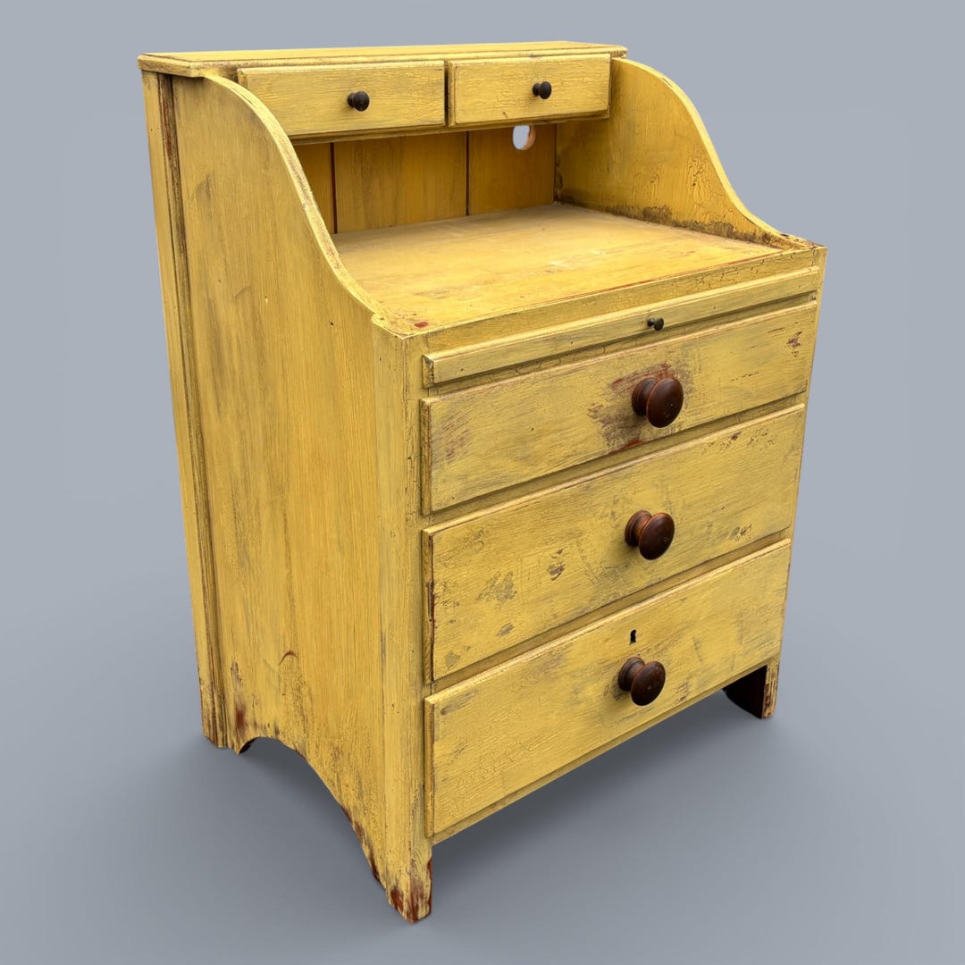 Glen Huey Milk Paint Multi Drawer Side Table / Night Stand - Etsy