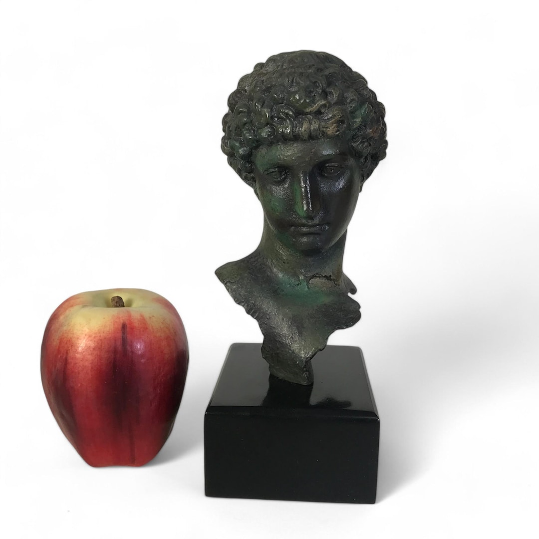 Vintage Bronze Painted Roman Style Bust - Etsy