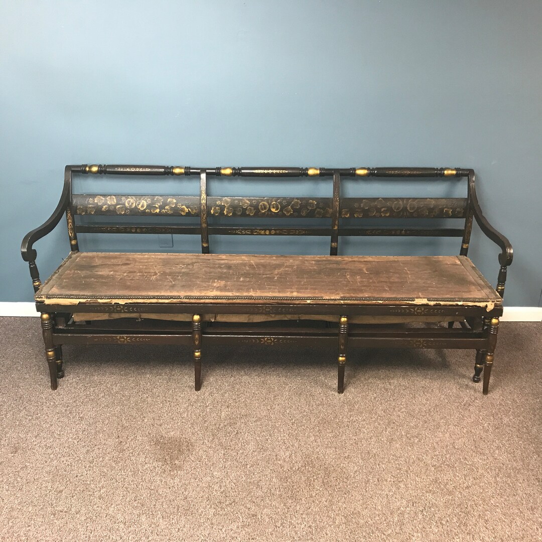 Rare 19th Century Painted Pull Out Daybed Country Bench - Etsy
