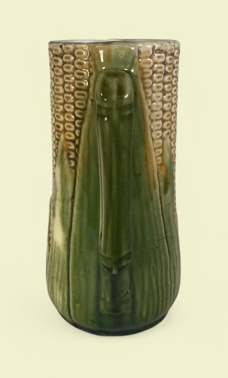 Majolica Corn Pitcher - Etsy