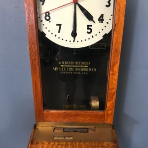 Rare W. H. Bundy Time Recorder Clock - Etsy