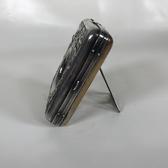 Rare Antique Silverplate Pocket Watch Holder Table To… - Gem