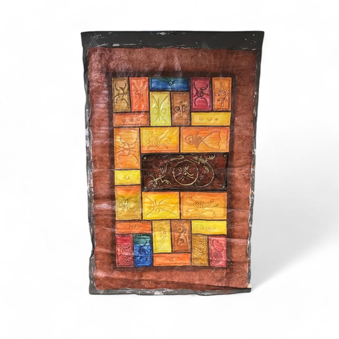 Large Dominican or African Mixed Media Painting - Etsy