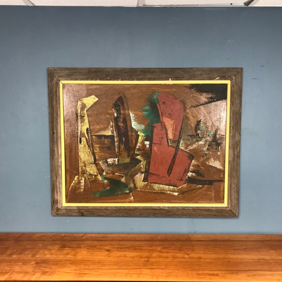 Large Original Patrick Morgan Mid Century Abstract Painting - Etsy