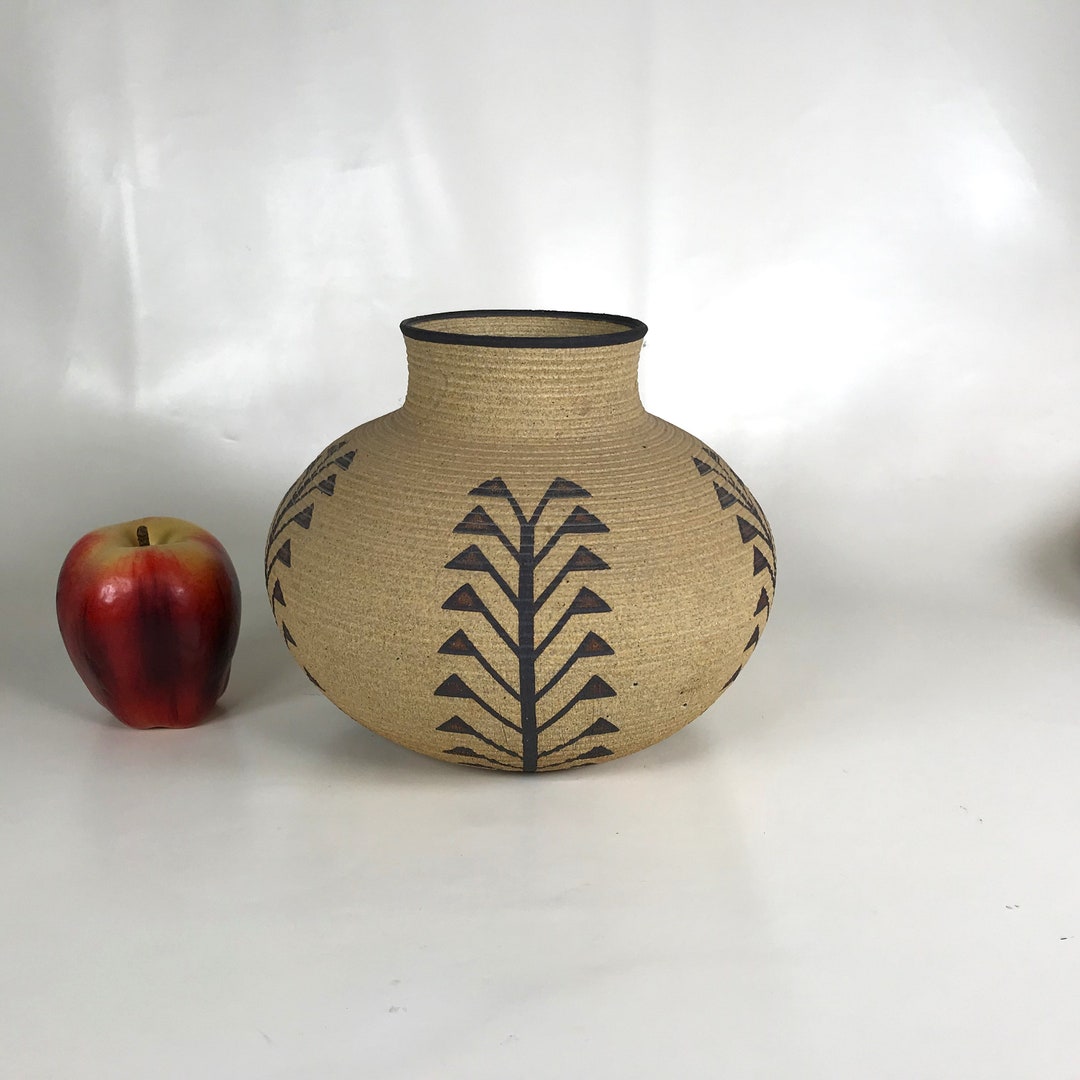 David Salk Studio Pottery Native American Style Vase - Etsy