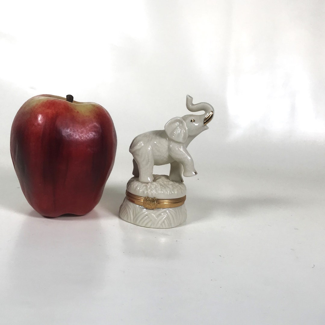 Lenox Porcelain Elephant Trinket Box - Etsy