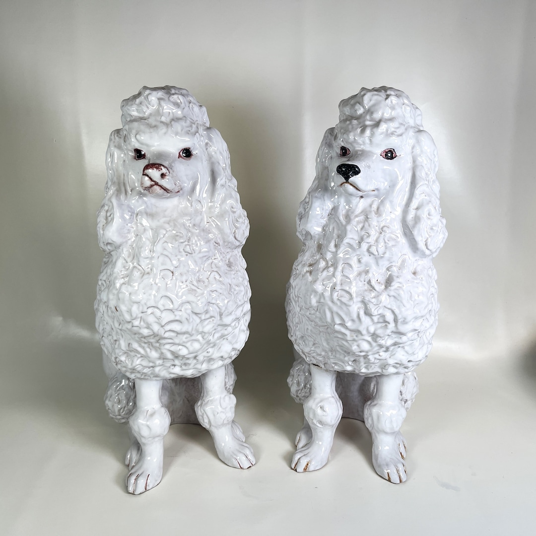 Large of Pair of Italian Pottery Poodles - Etsy