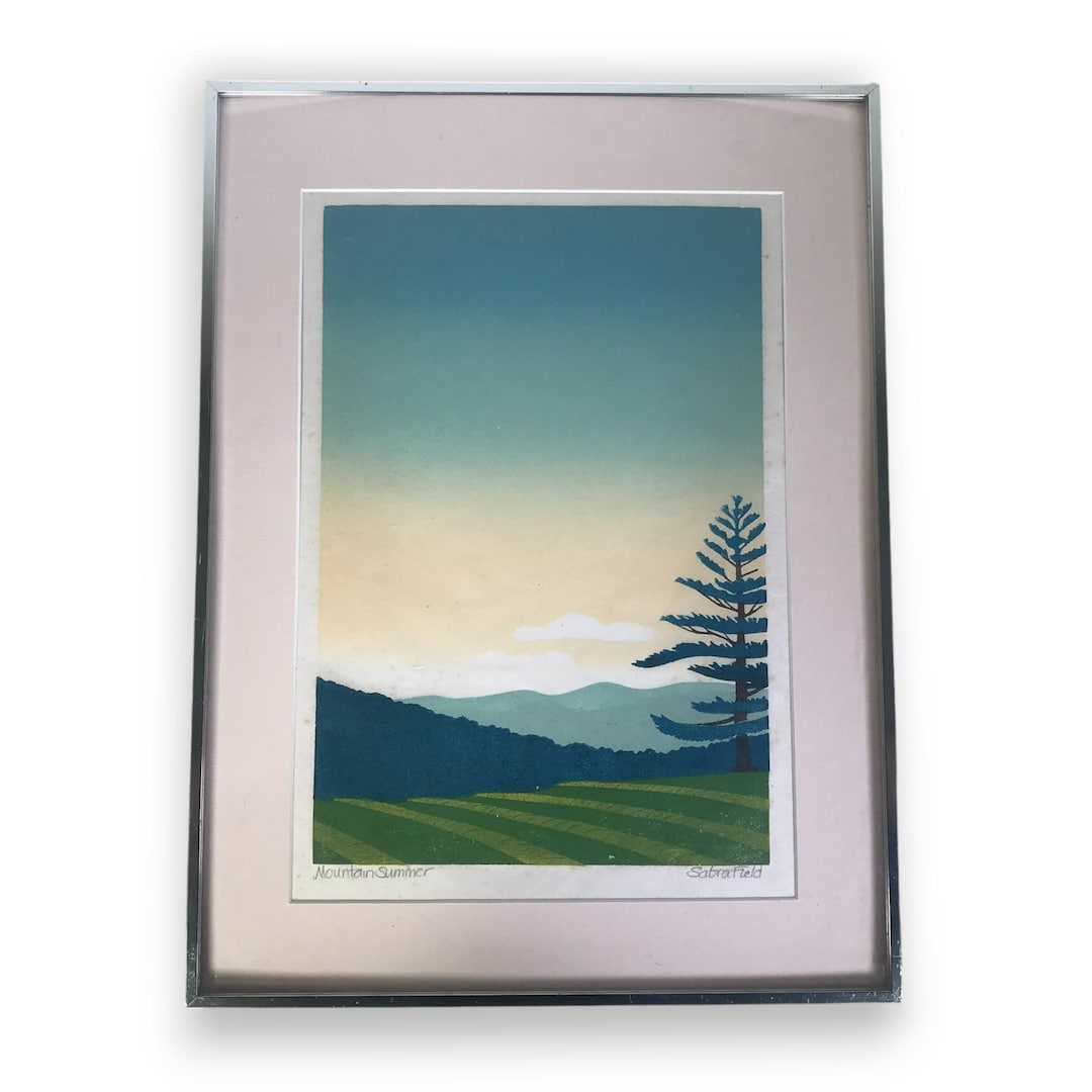 Sabra Field Woodblock Print, Mountain Summer - Etsy