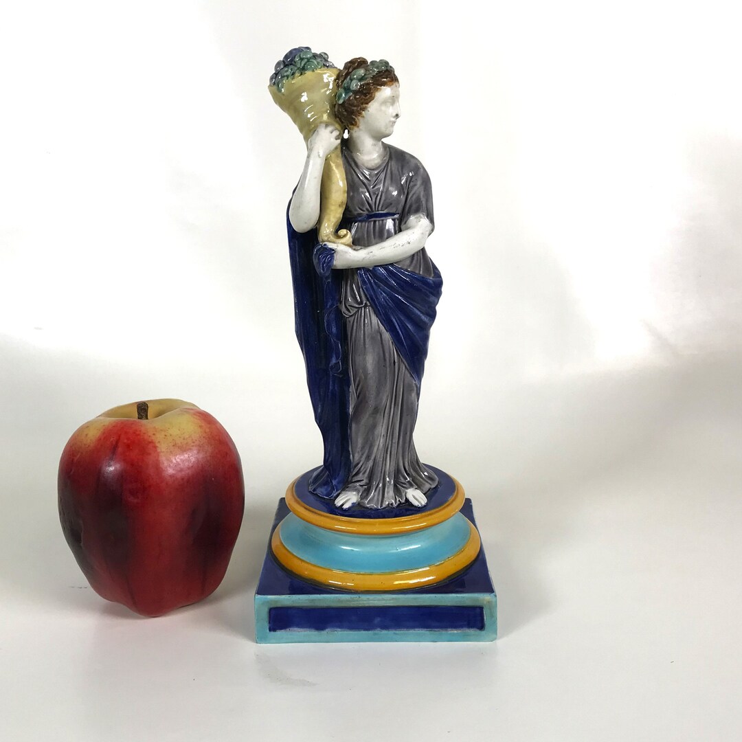 19th C. Wedgwood Majolica Figure of Ceres Holding Cornucopia - Etsy