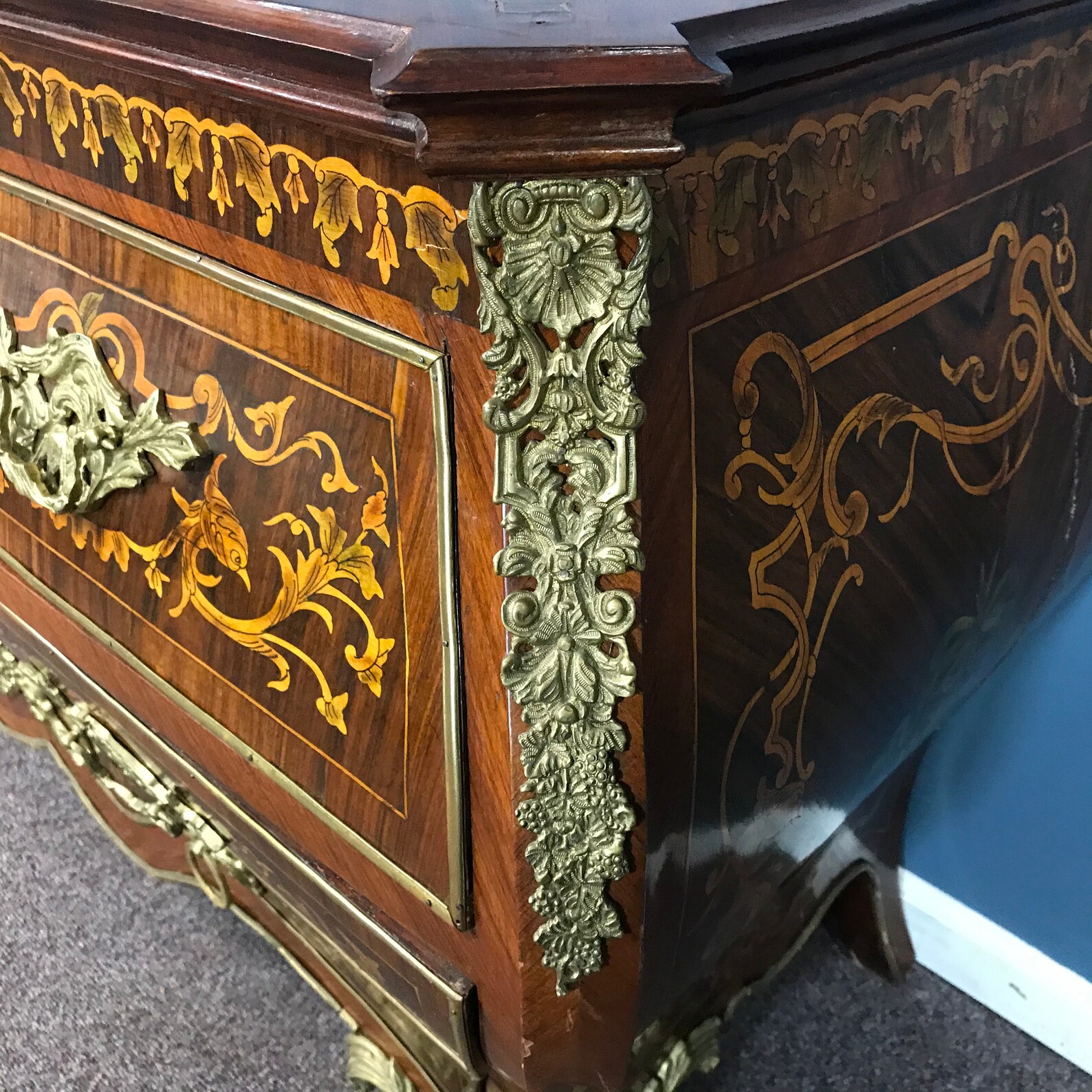 Impressive Marquetry 2 Drawer Over 2 Drawer Bombay Chest - Etsy